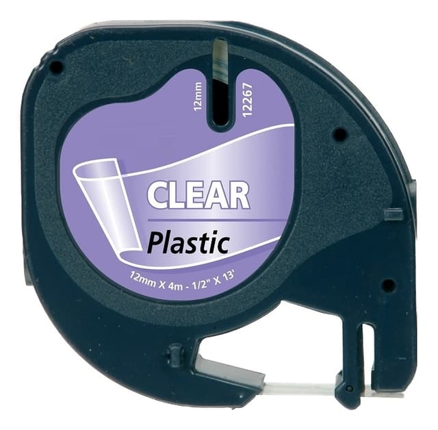 DYMO LetraTAG plasttejp, transparent, 12mm, 4m (16951) - Elgiganten