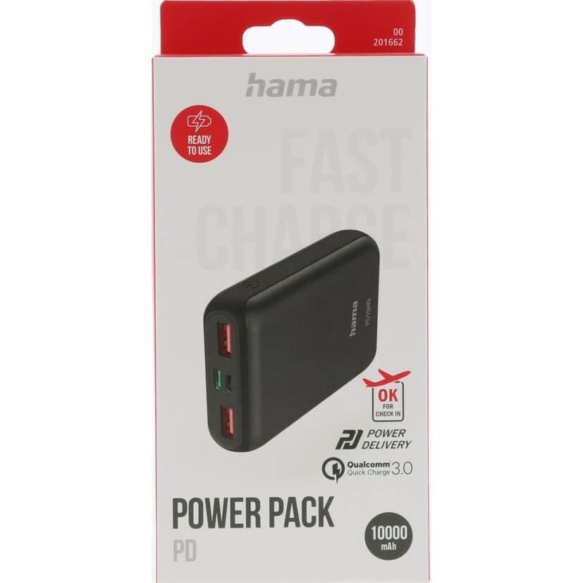 Hama Powerbank PD 10000mAh Antrasitt - Elkjøp
