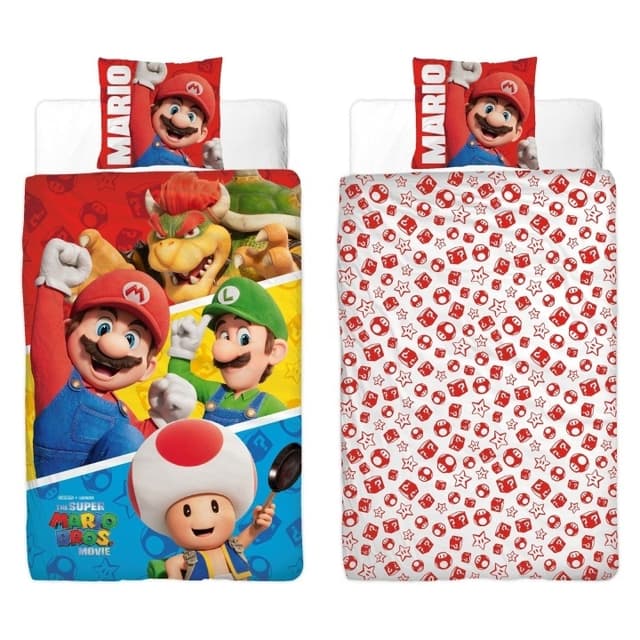 Super Mario Sengelinned - Voksenstørrelse 140 x 200 cm - Super Mario ...