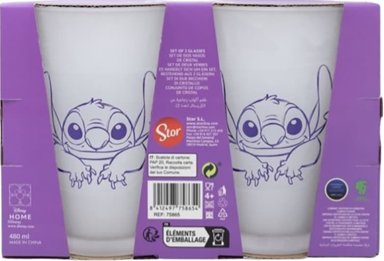 Konix Stitch vattenglas (2-pack) - Elgiganten