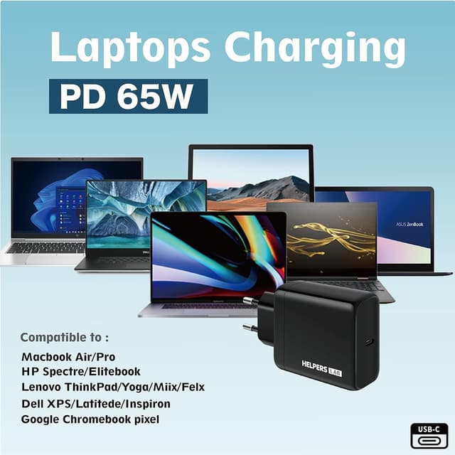 Väggladdare USB-C PD65W Nano - Elgiganten