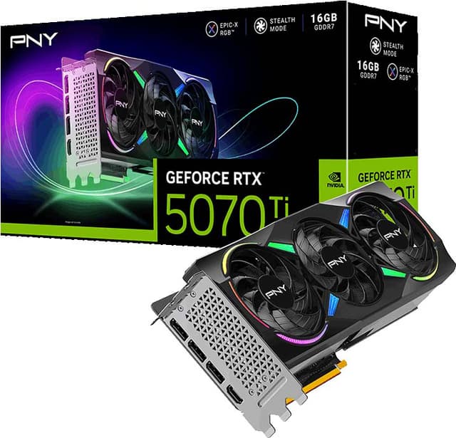 PNY GeForce RTX 5070 Ti 16GB ARGB 3X OC grafikkort - Elkjøp | Elkjøp