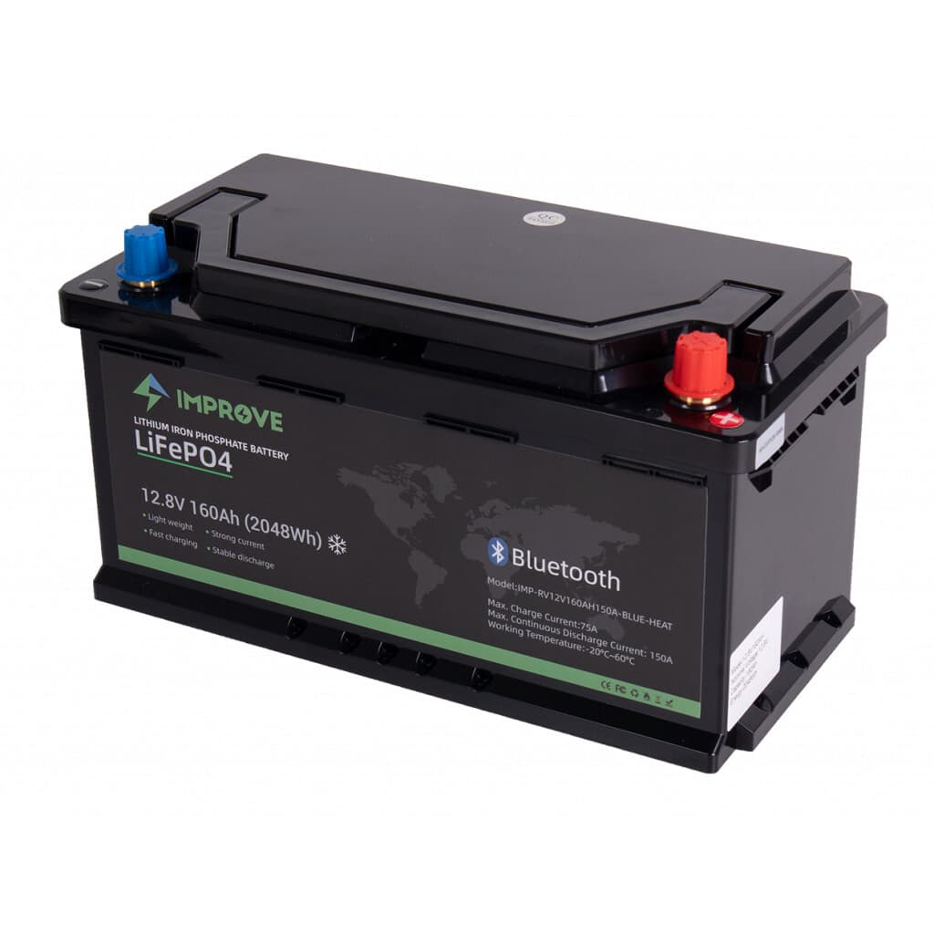IMPROVE Lithium Batteri 12V 160Ah (LiFePO4) BMS 150A - BOBIL - HEAT ...