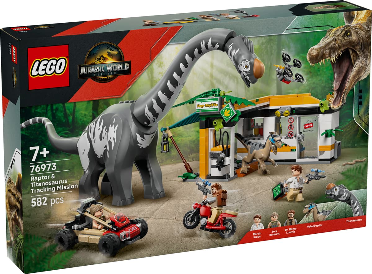 LEGO Jurassic World På sporet av titanosaurus og raptor 76973 - Elkjøp ...
