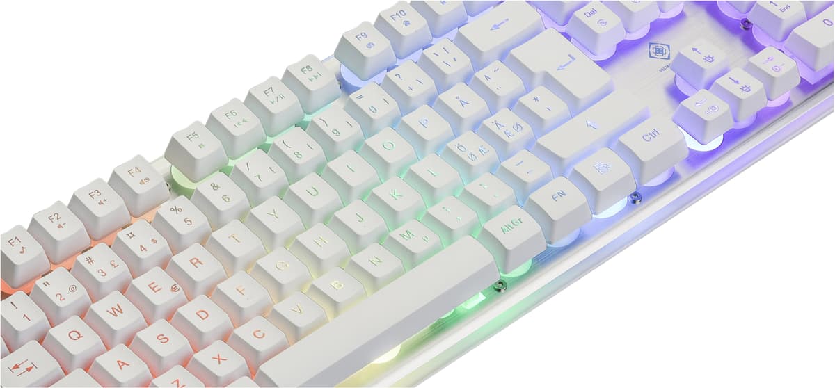 Deltaco Gaming RGB-tangentbord - vit - Elgiganten