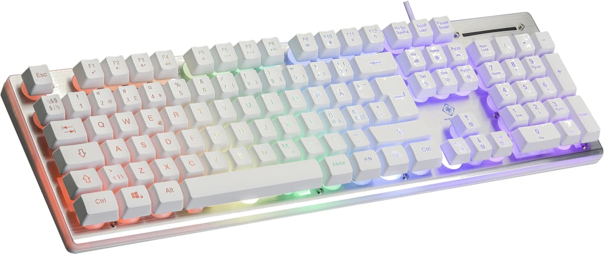 Deltaco Gaming RGB-tangentbord - vit - Elgiganten