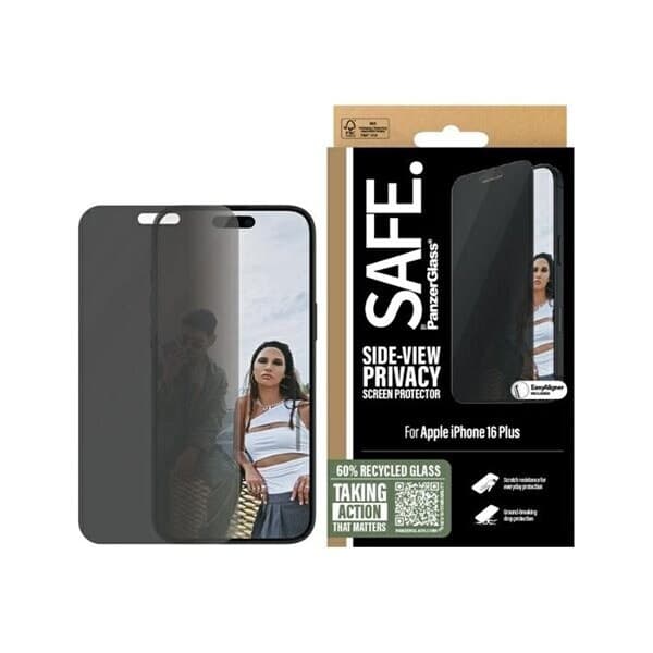 SAFE by PanzerGlass skjermbeskytter for personvern for iPhone 16 Plus ...
