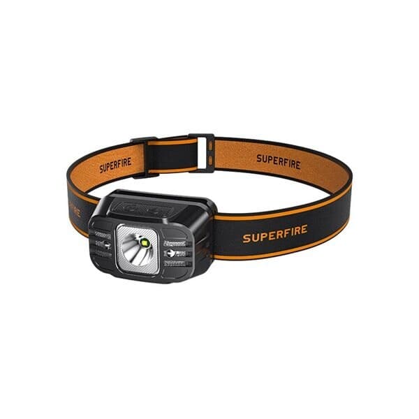 Superfire HL75-S pandelampe med 350 lm, 7 lystilstande og USB-C ...