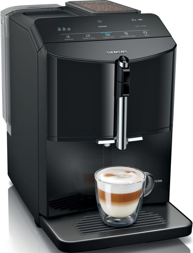 Siemens EQ300 kaffemaskin TF301E09 (pianosort) - Elkjøp | Elkjøp