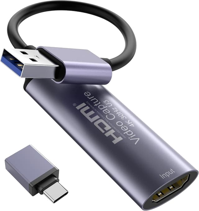 HDMI 4K 30Hz till USB3.0 adapter för videoinspelning USB-A och USB-C ...