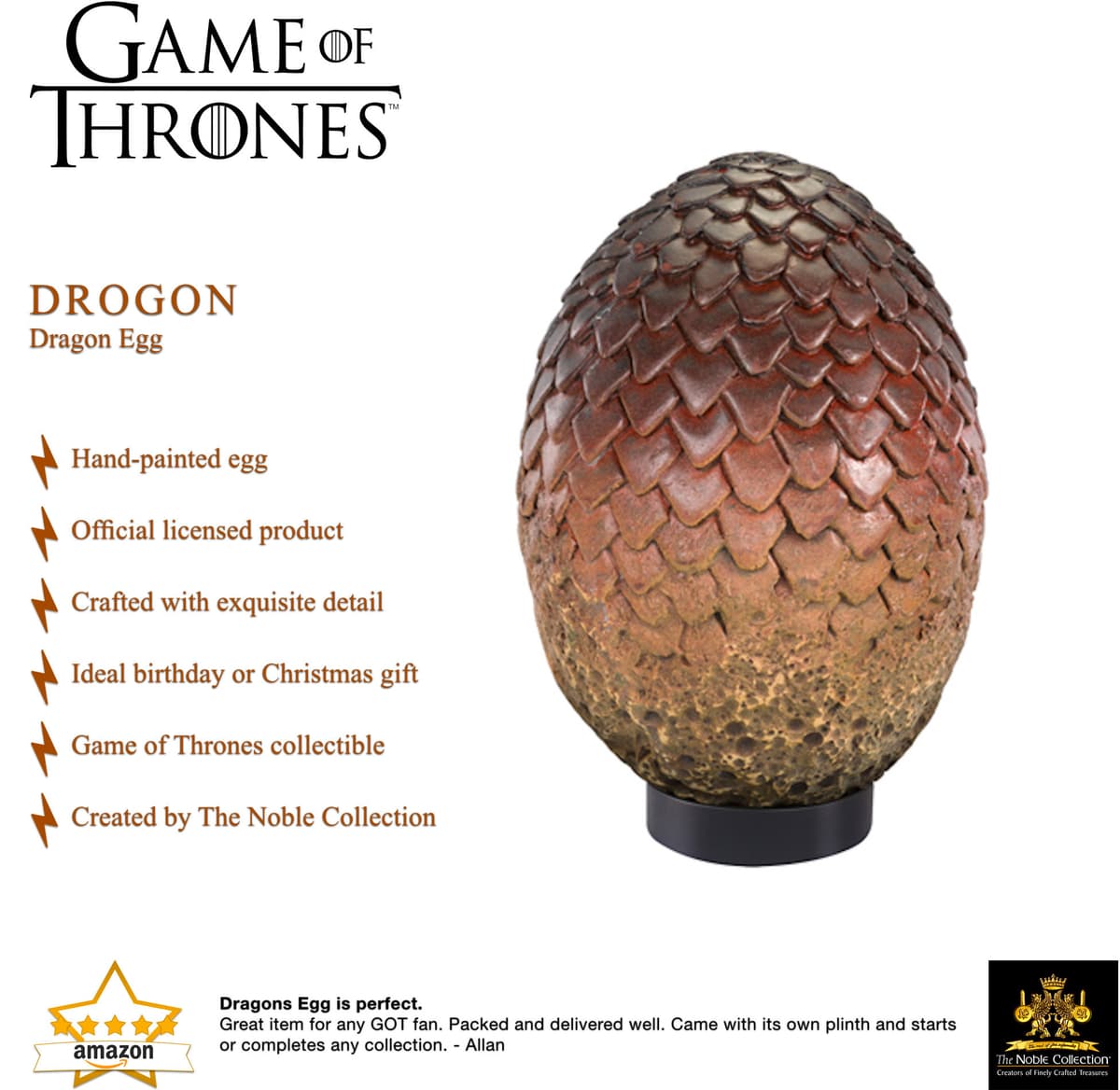 Noble Collection Game of Thrones actionfigur (Drogon egg) - Elkjøp | Elkjøp