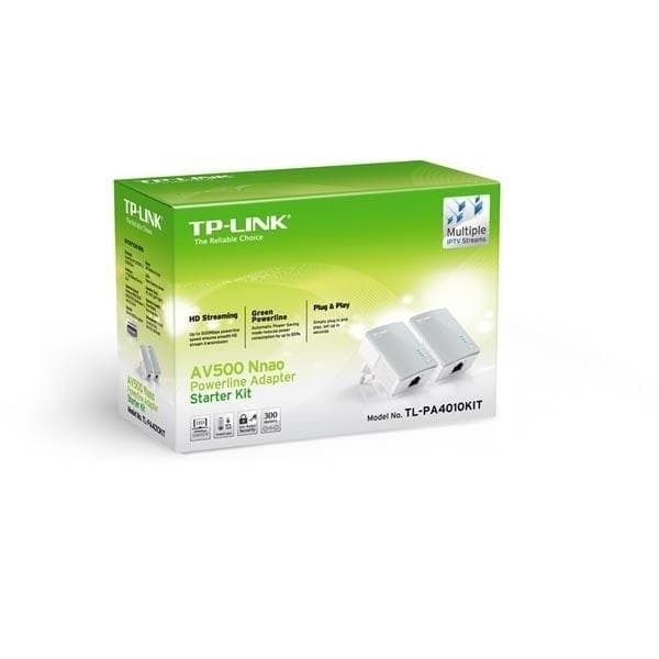 TP-LINK AV 500 Nano Powerline Adapter Starter Kit, hvit (TL-PA4010KIT ...