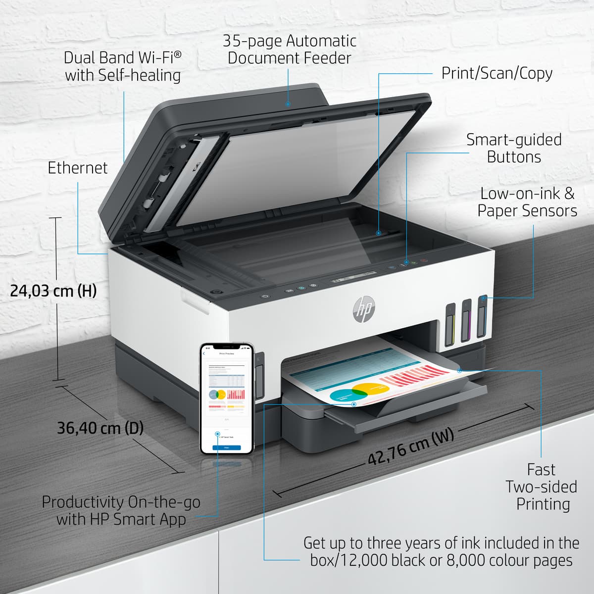 HP Smart Tank 7308 All-in-One blækprinter | Elgiganten