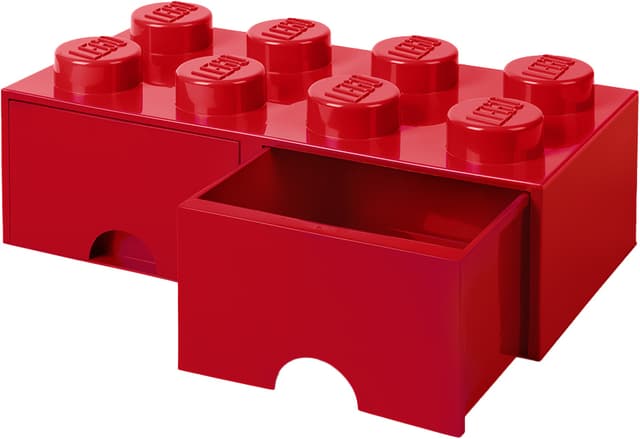 LEGO oppbevaringsskuffe (åtte knotter, fargerik rød) - Elkjøp | Elkjøp