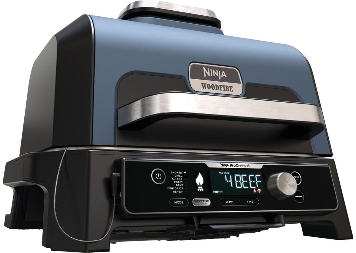 Ninja Woodfire Pro Connect XL elektrisk grill OG901EU (blå og sort ...