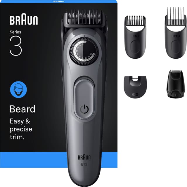 Braun Series 3 skäggtrimmer BT3560 (grå) - Elgiganten - Elgiganten