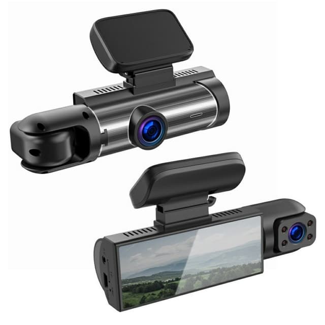 M8 HD Dual Lens Front Dash Cam 3,16-tommers IPS-skjerm bil DVR - Elkjøp ...