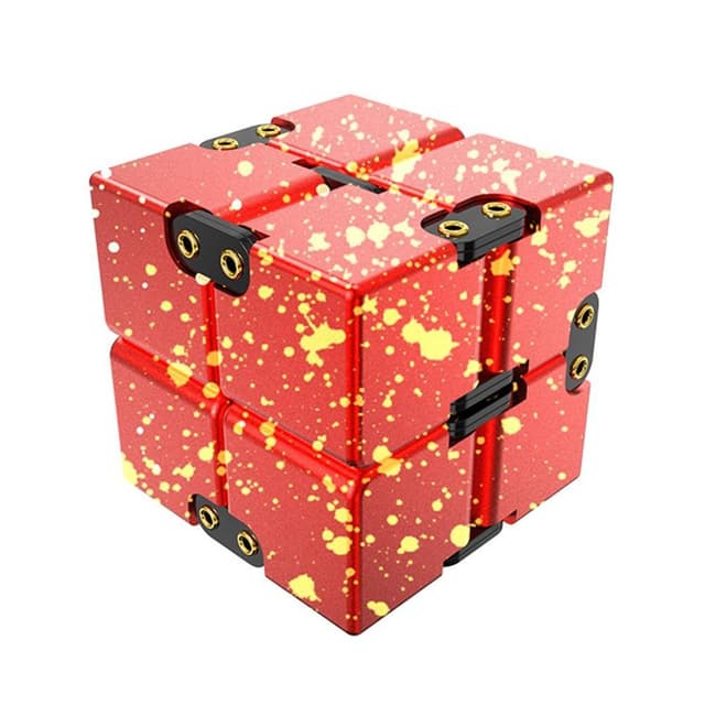Fidget Toy Stress Relaxation Infinite Cube Flip Cube Rød-Gul - Elkjøp