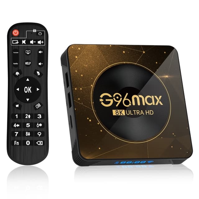 G96max 4+32GB 8K Ultra HD Smart TV Box H616 Android 13.0 - Elgiganten
