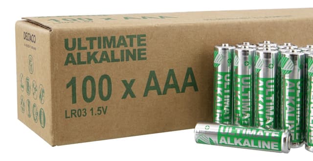 Ultimate Alkaline AAA -paristo Pohjoismainen ympäristömerkitty 1,5V 100 ...