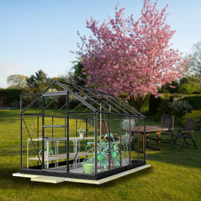 Lykke Drivhus 8,2m2, sort | Elgiganten