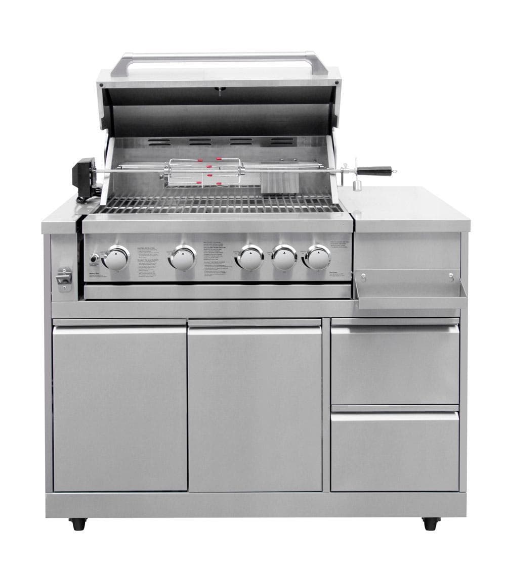 Myoutdoorkitchen - Inox Range - Frittstående gassgrill med 4 brennere ...