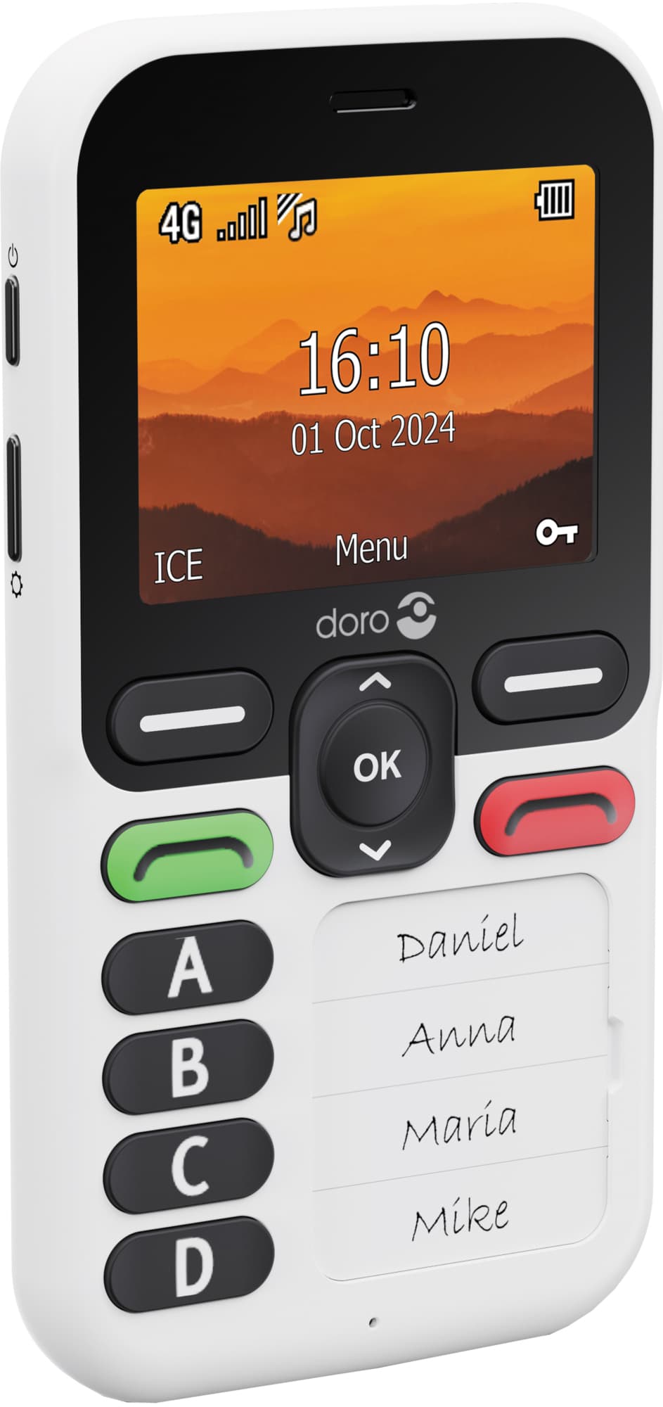 Doro Leva X10 mobiltelefon (hvit/sort) - Elkjøp | Elkjøp