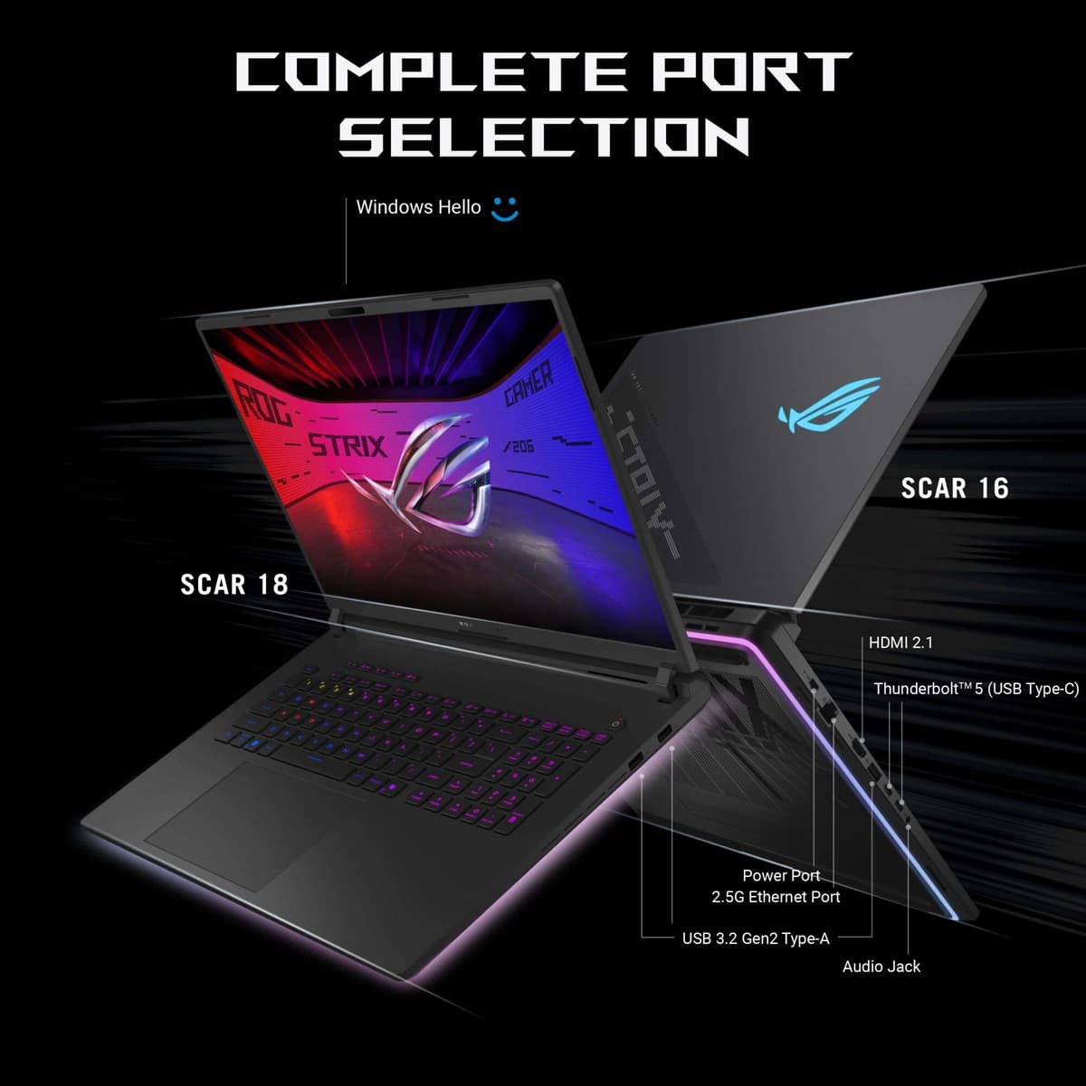 Asus ROG Strix SCAR 18 G835LW U9-285H/64/2TB/5080 pelikannettava - Gigantti