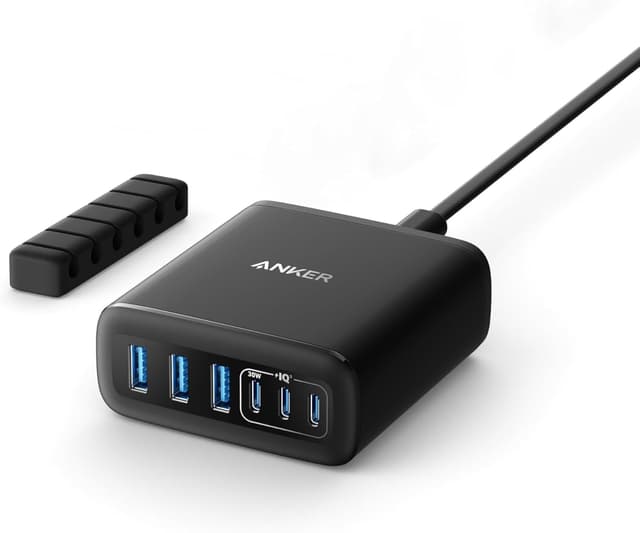 Anker USB-C og USB-A-lader, 112W Max 6-port ladestasjon - Elkjøp | Elkjøp