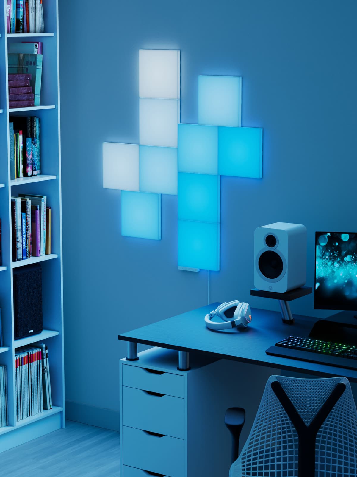 Nanoleaf Blocks texturerad fyrkantig tilläggssats N8100K02-10BS (10 ...