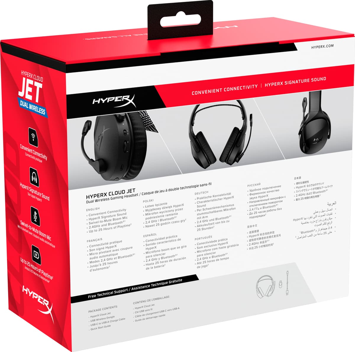 HyperX Cloud Jet trådløst gamingheadset (sort) - Elkjøp