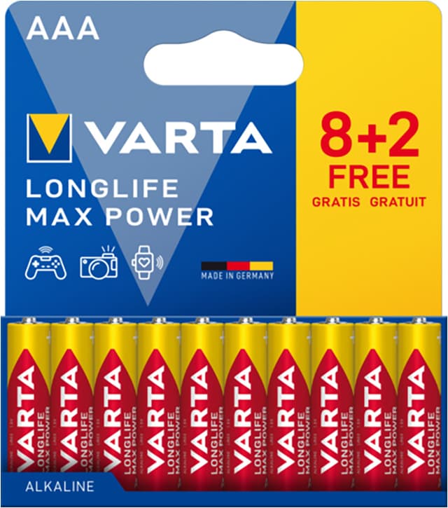 Varta Longlife Power AAA batterier 7042379 10-pack (red) | Elgiganten