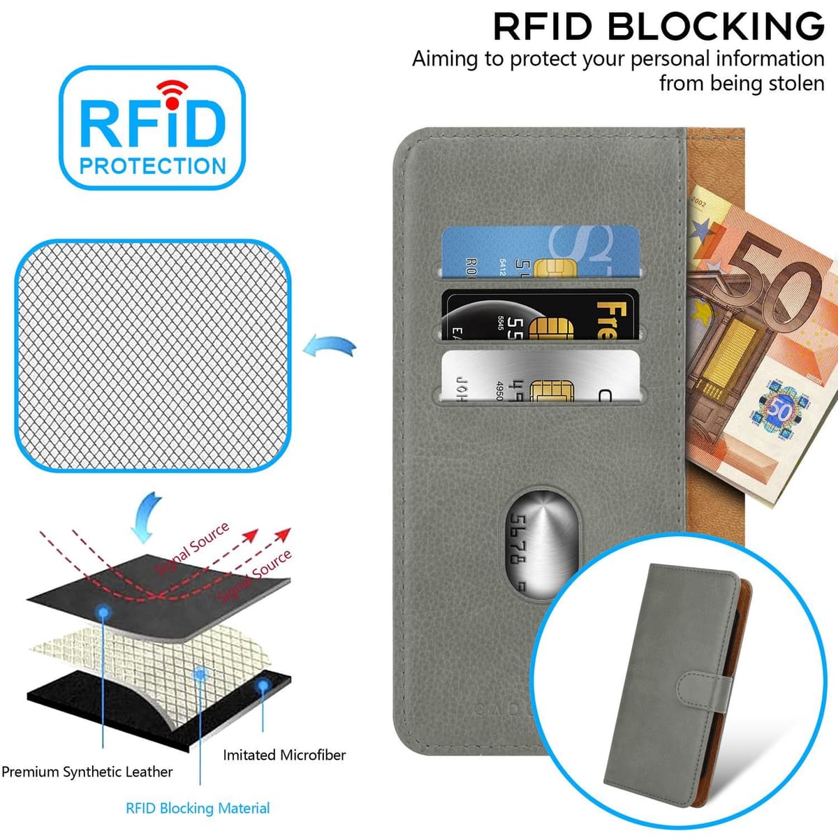 Samsung Galaxy A5 2015 Cover Etui Case (grå) | Elgiganten | Elgiganten