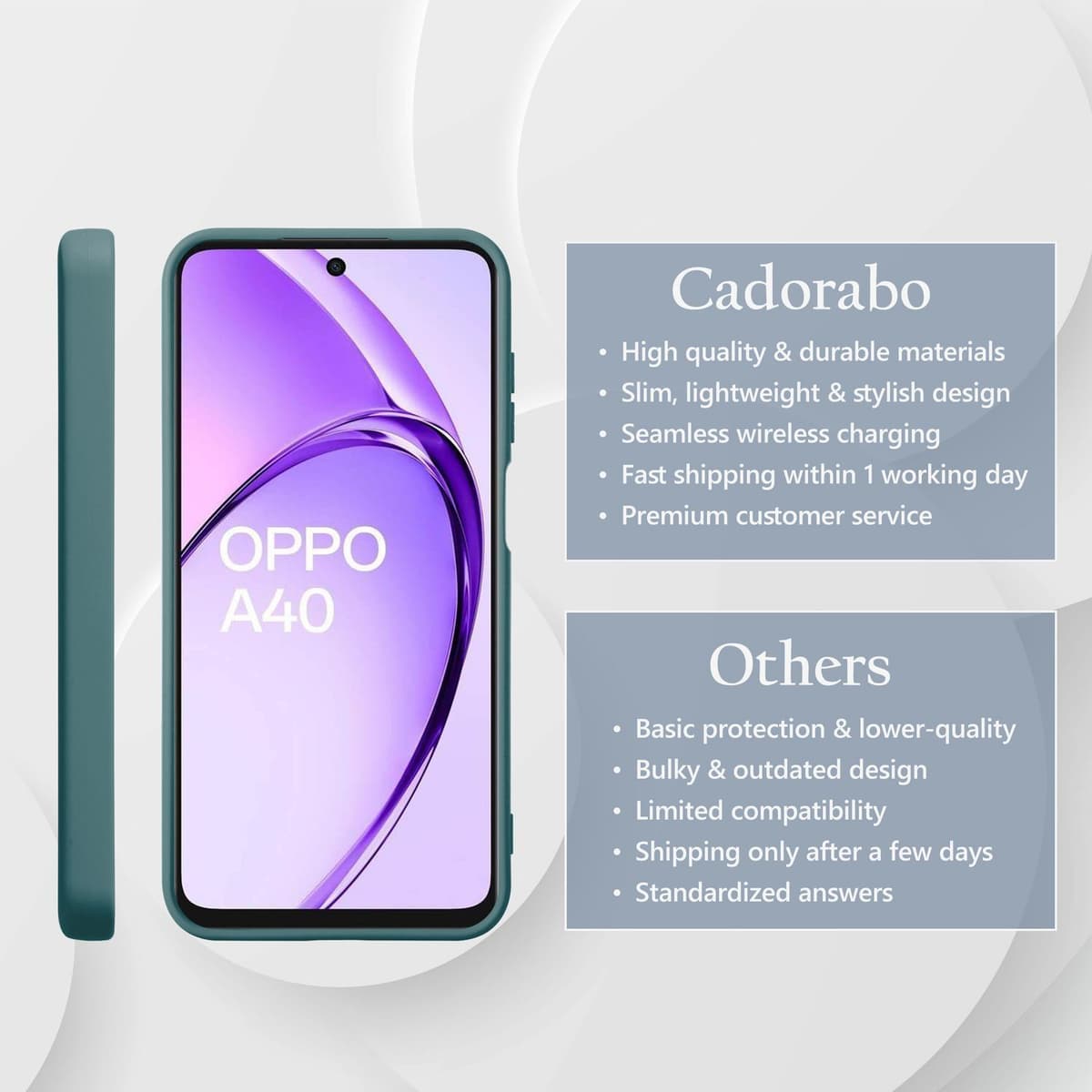 Oppo A40 deksel case cover (grønn) - Elkjøp