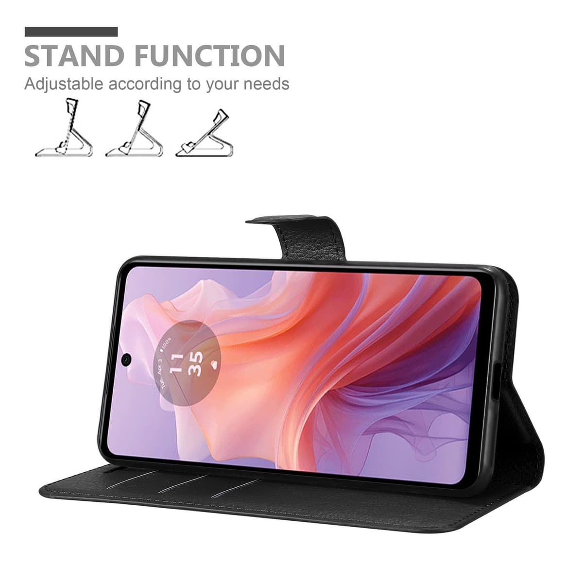 Motorola MOTO E14 Deksel Etui Case (Svart) - Elkjøp