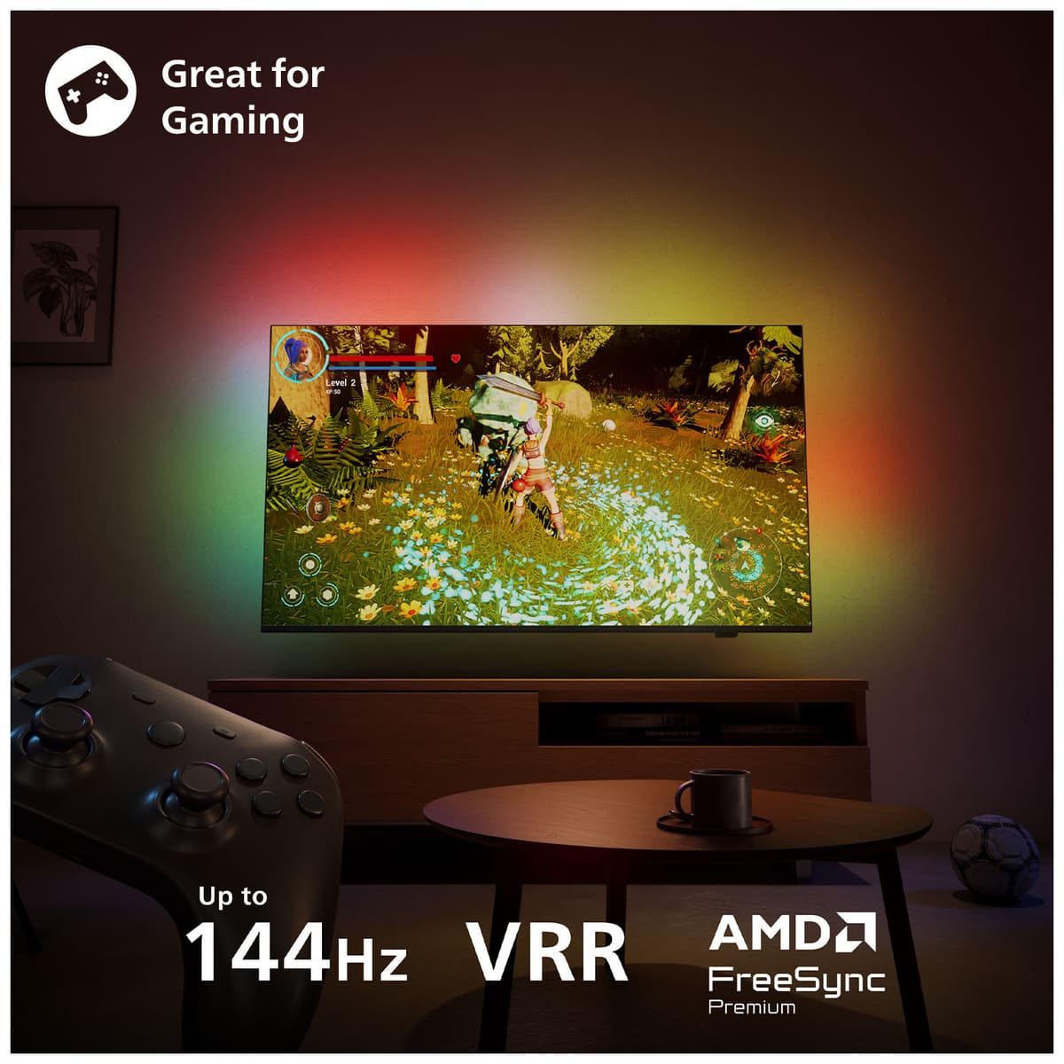 Philips 65” MLED910 4K MiniLED Smart-TV (2025) - Elkjøp | Elkjøp