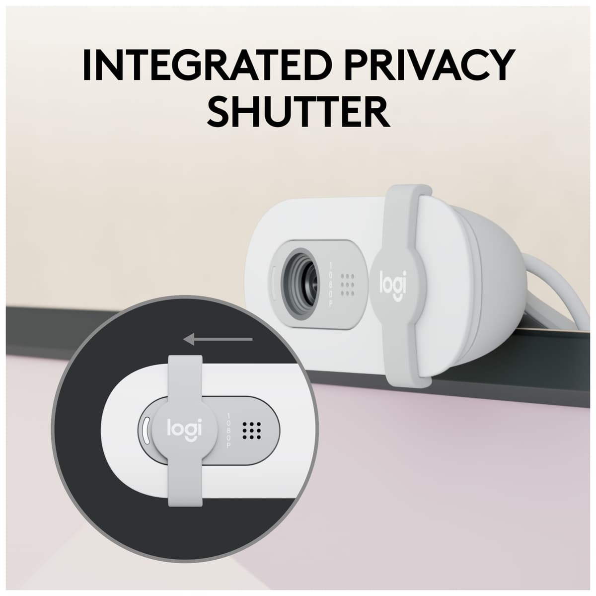 Logitech Brio 100 FullHD webkamera (Off-White) - Elkjøp