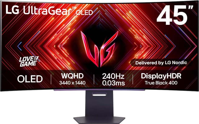 LG UltraGear 45GS95QE 45" OLED buet gamingskjerm - Elkjøp | Elkjøp