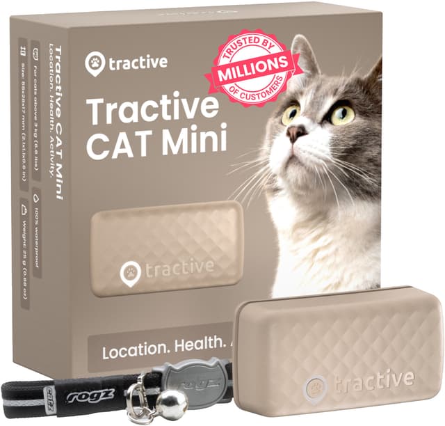 Tractive CAT Mini GPS paikannin (ruskea) - Gigantti verkkokauppa