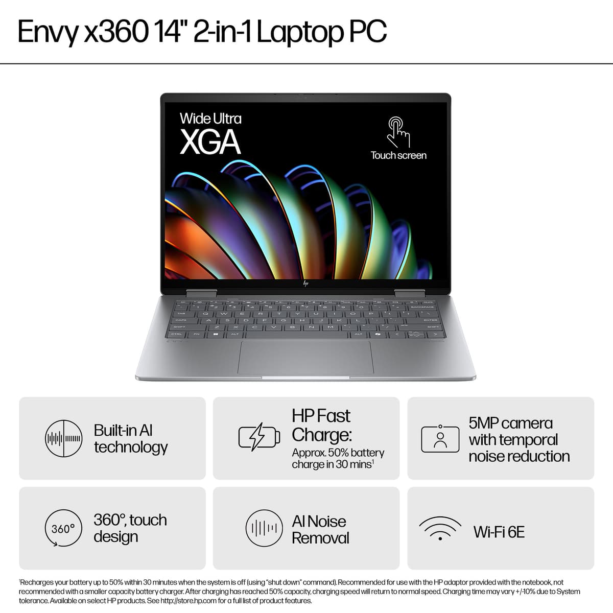 HP Envy x360 14" bærbar computer R7-8840HS/16/512 | Elgiganten | Elgiganten