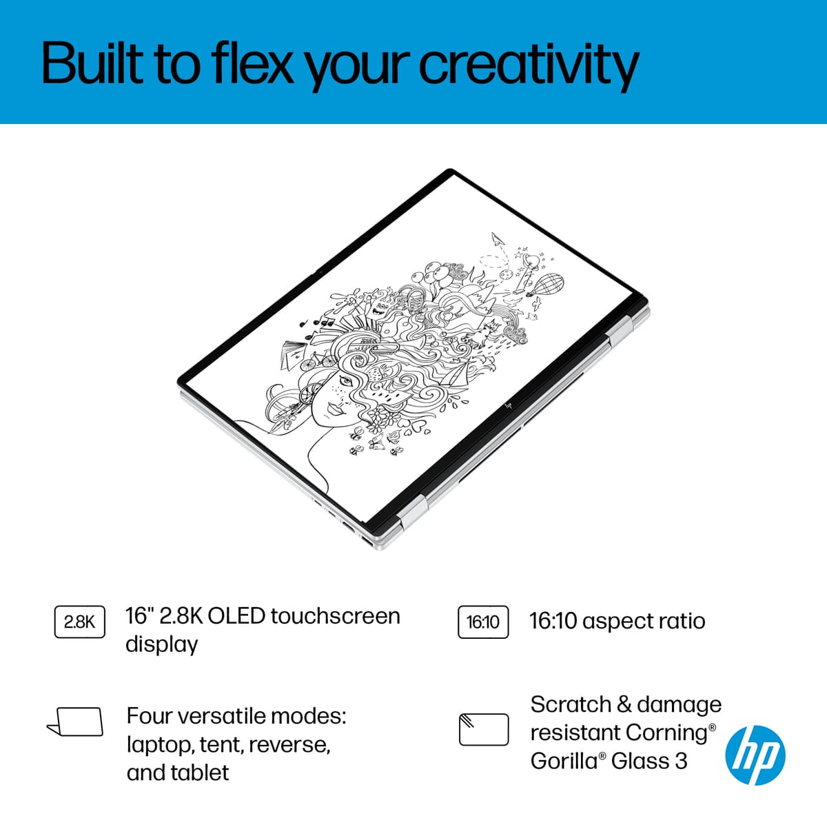 HP OmniBook X Flip 16 Ultra 5-226V/16/512/OLED 16" Copilot+ PC - Elkjøp ...