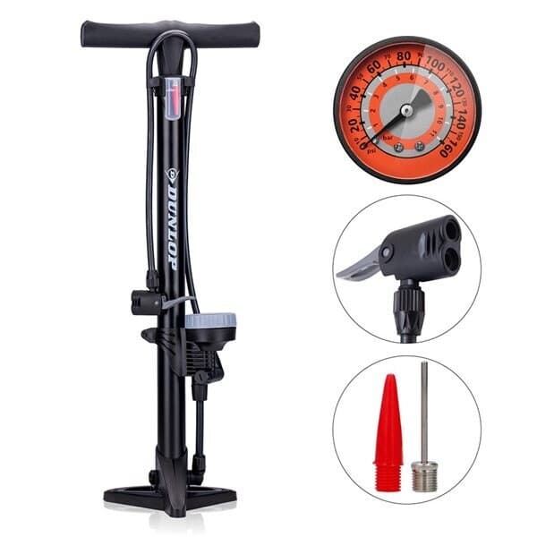 Dunlop Cykelpump med Tryckmätare - Elgiganten - Elgiganten