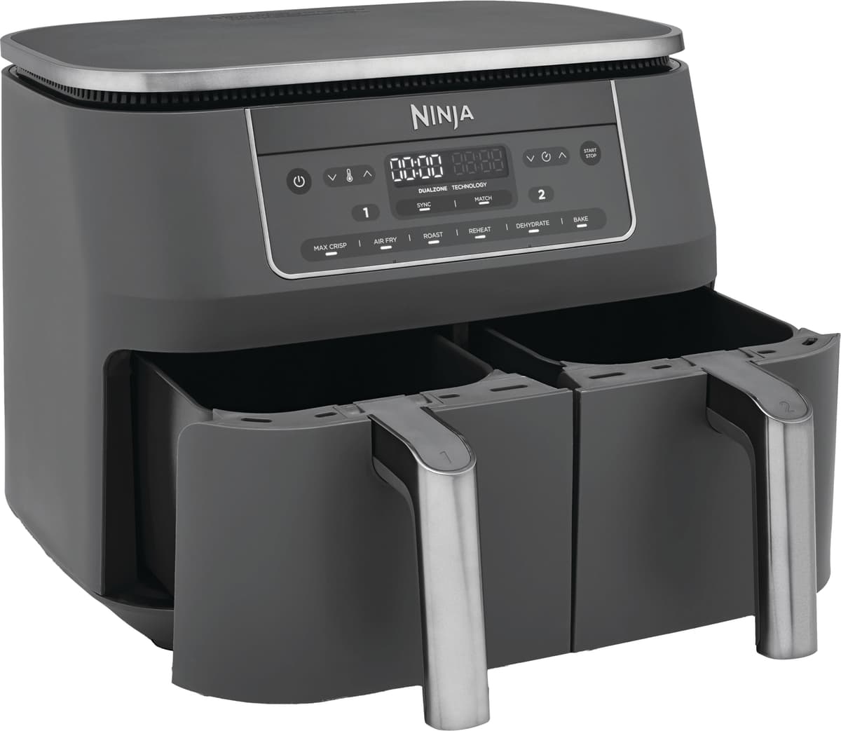 Ninja Dual Zone airfryer DZ300EU (Gun metal grå) | Elgiganten