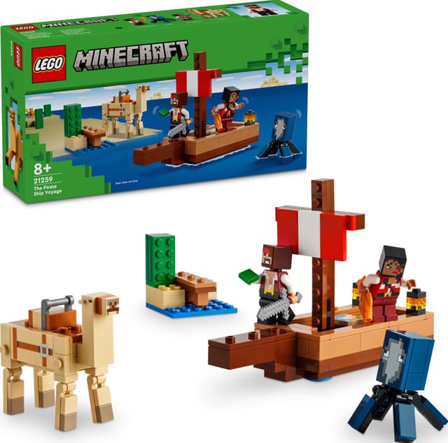 LEGO Minecraft På tokt med sjørøverskip 21259 - Elkjøp | Elkjøp