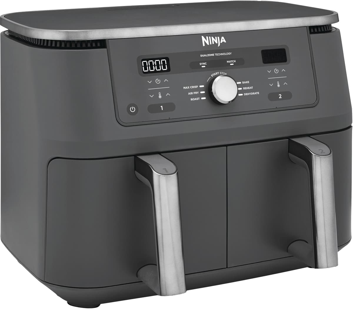 Ninja Dual Zone Max kiertoilmakypsennin DZ400EU (tummanharmaa) - Gigantti