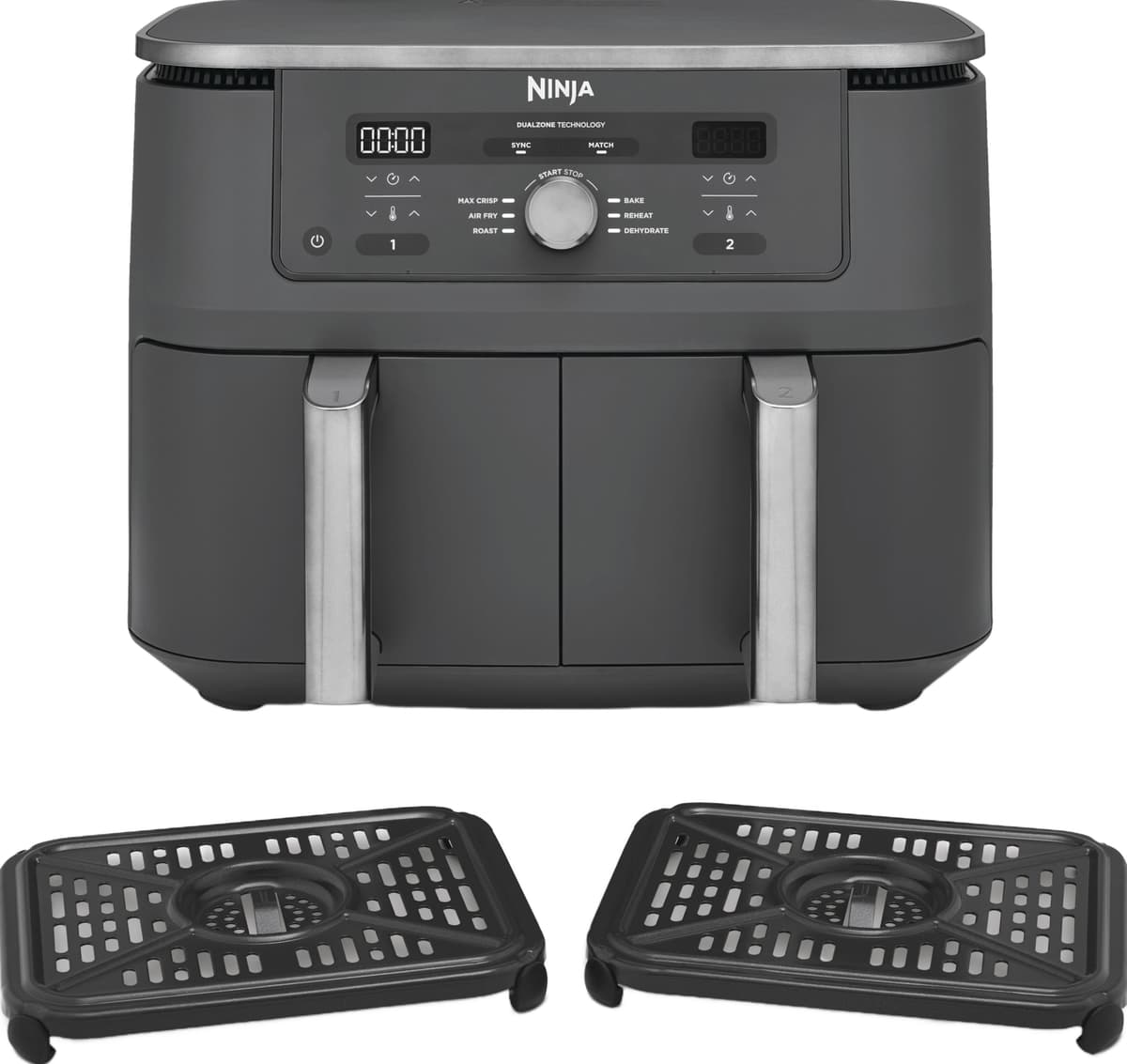 Ninja Dual Zone Max airfryer DZ400EU (Gun metal grey) - Elkjøp | Elkjøp