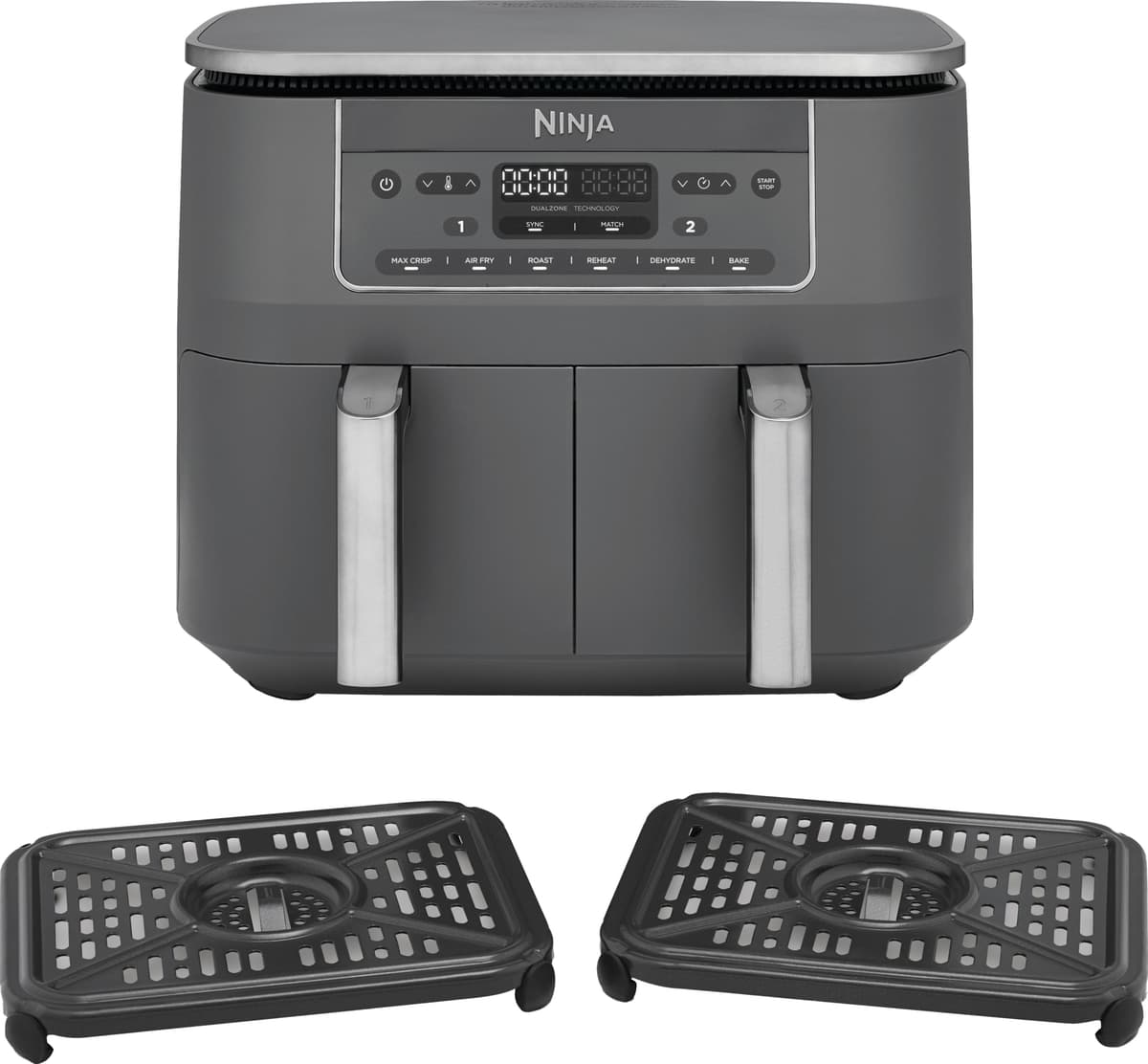 Ninja Dual Zone Air Fryer DZ300EU (Gun metal grå) - Elgiganten