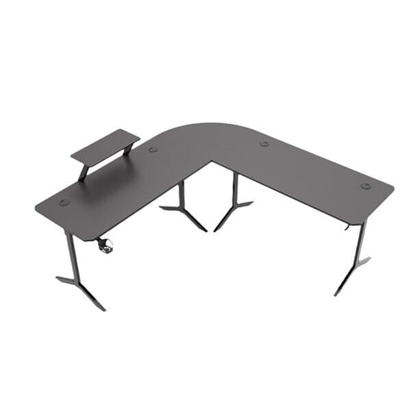 Vankka kulmapelipöytä – hiilikuitutekstuuri, tilava muotoilu - Gigantti ...