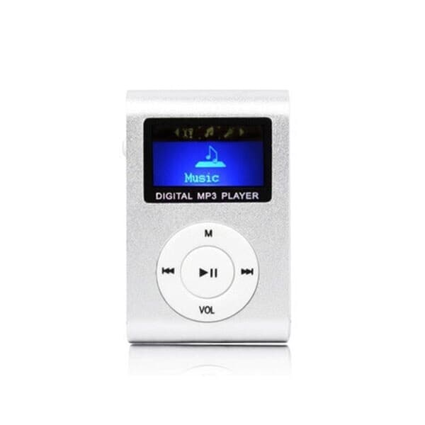 MP3-afspiller med LCD-skærm og MicroSD-læser - kompakt musikafspiller ...