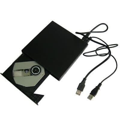 USB Slim ekstern CD-leser - slank design, 24x lesehastighet, kompatibel ...